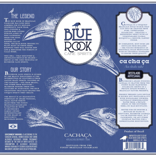 Blue Rook Cachaca 750ml – El Cerrito Liquor