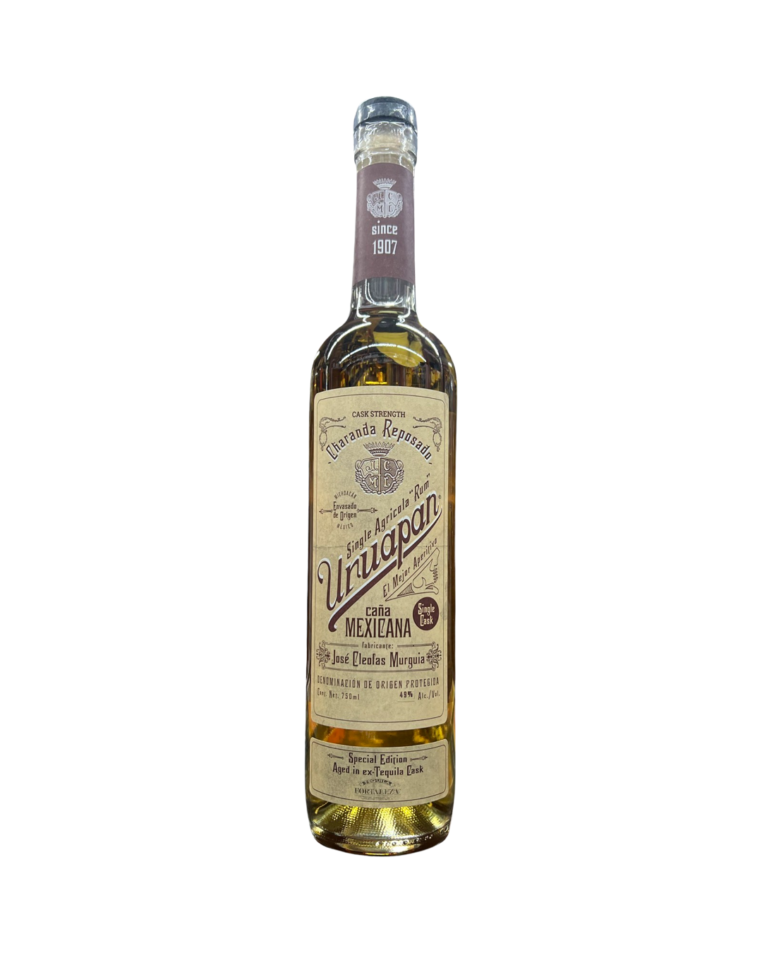 Uruapan Charanda Reposado Aged in Tequila Fortaleza Cask - Limit 1 – El ...