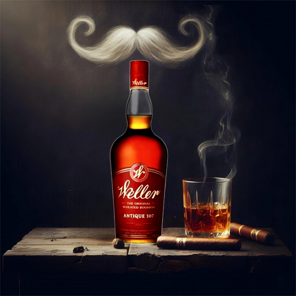 W. L. Weller Old Weller Antique 107 Kentucky Straight Wheated Bourbon ...