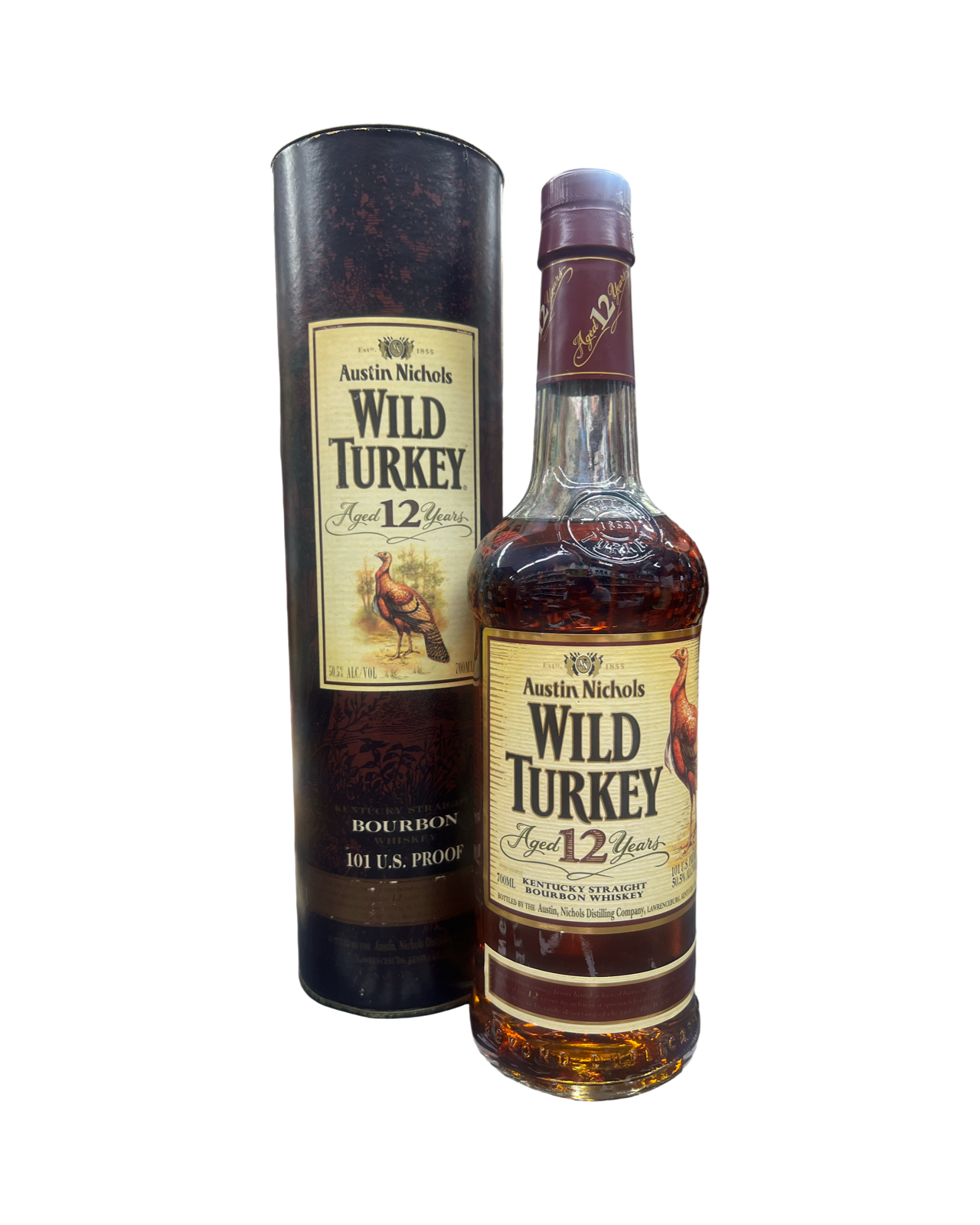 Wild Turkey 12 Year Old Pseudo Split Label Kentucky Straight Bourbon W ...