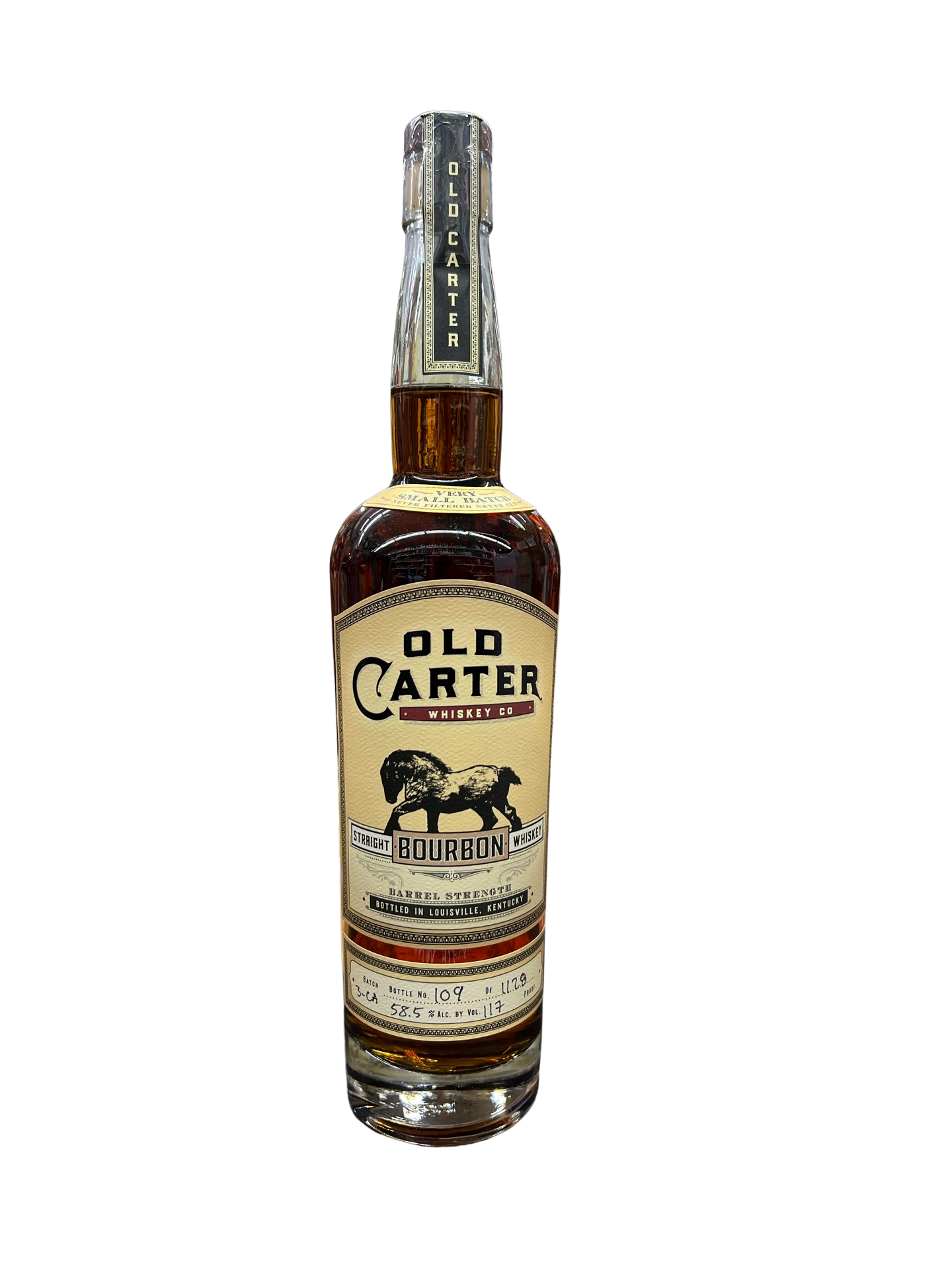 Old Carter Batch 3 CA Barrel Strength Straight Bourbon Whiskey 750ml ...